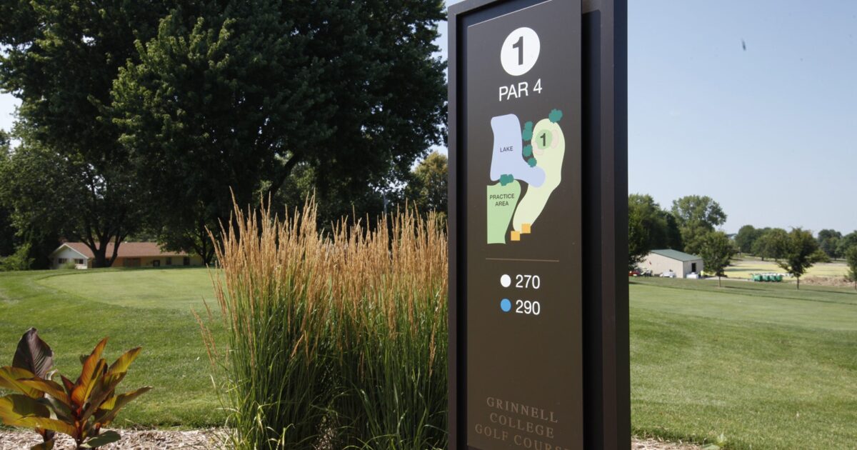 Custom Signage is on Par for Grinnell College Golf Course